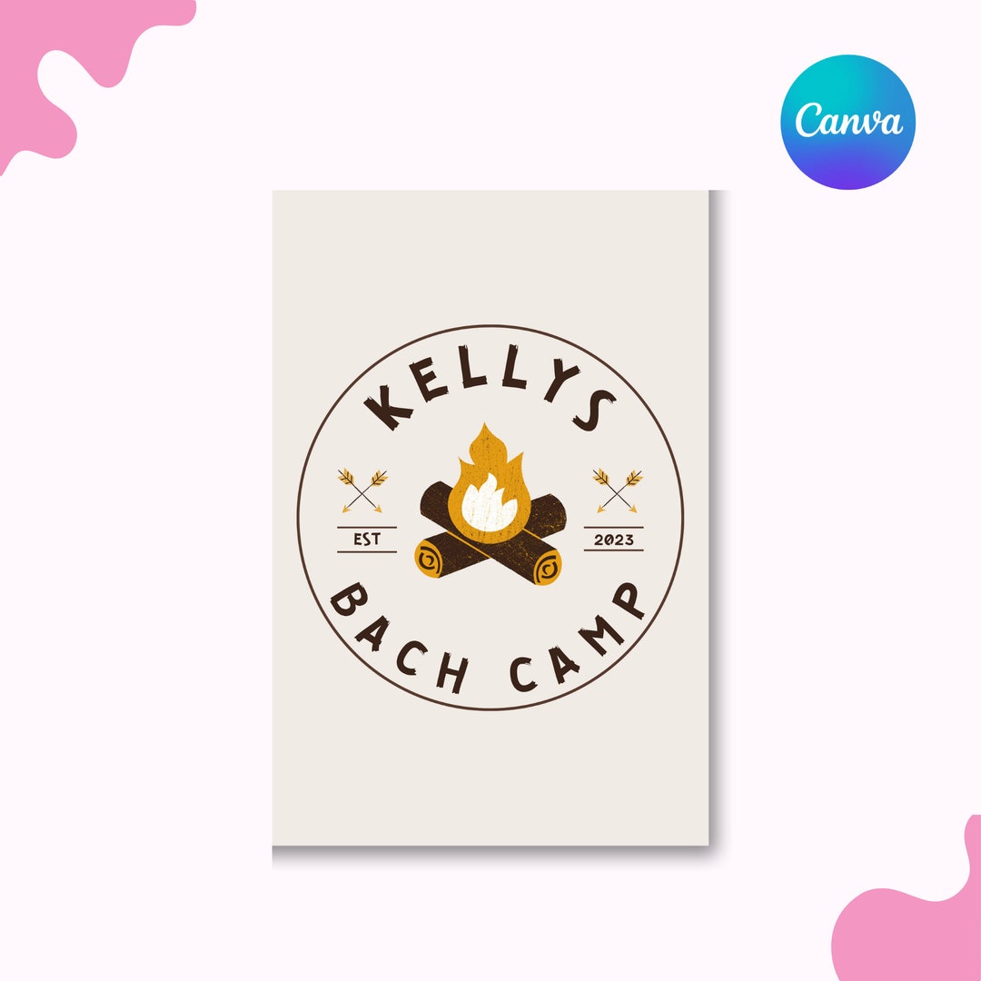 Camp Site Welcome Sign, Bach Camp, Instant Download, Digital Signage ...