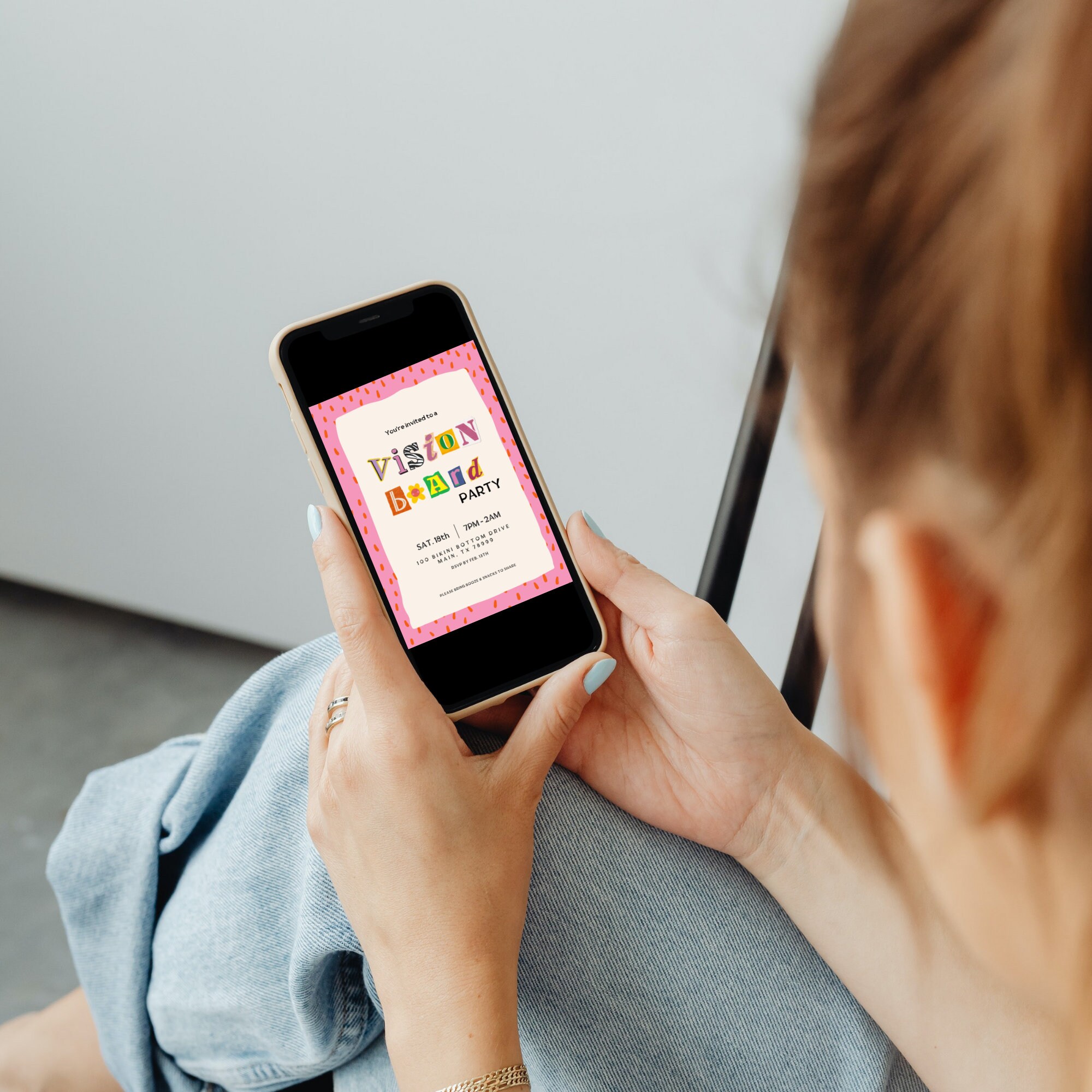 Vision Board Invitation Template, Girls Night in Evite, Party Invite ...