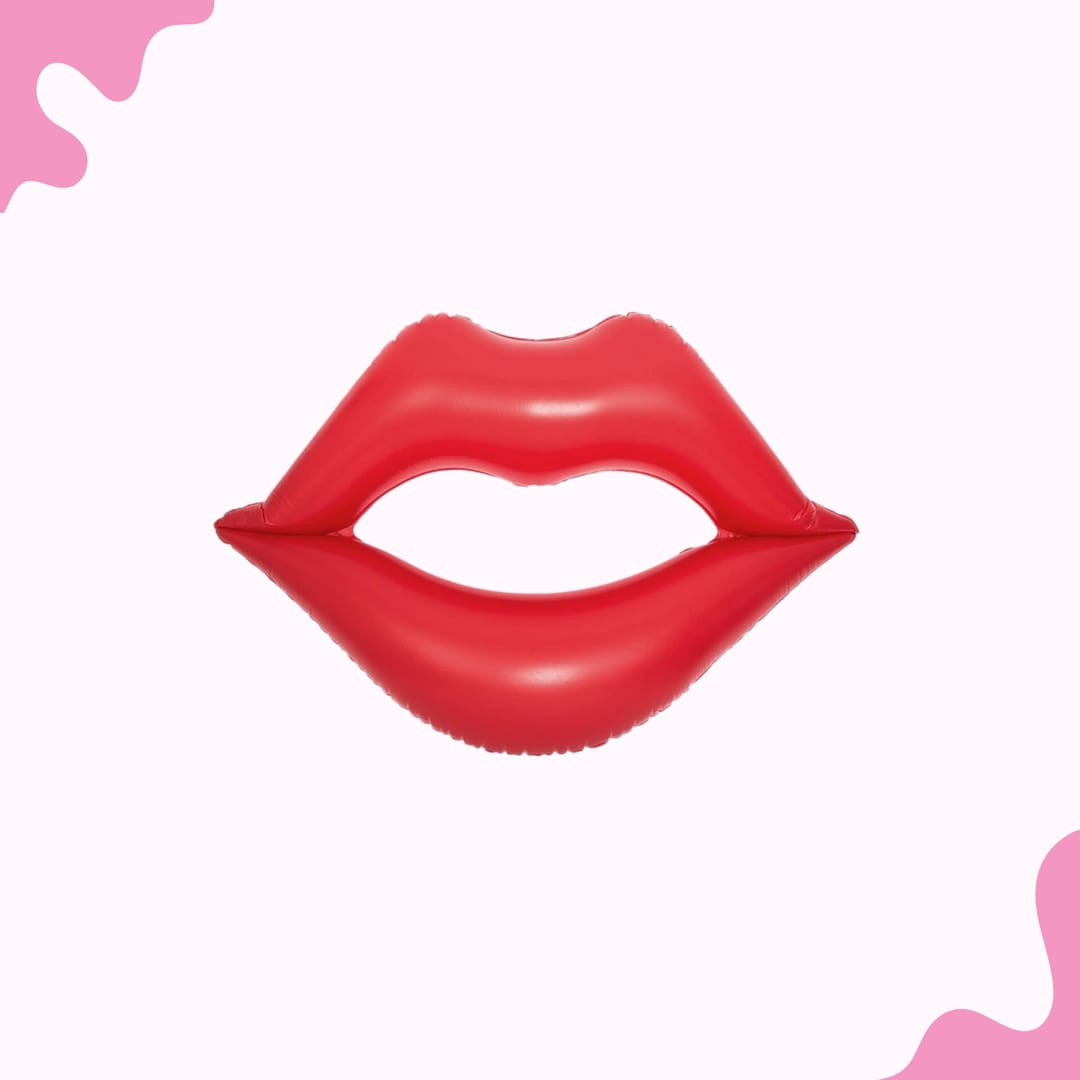 Red Lips Inflatable Pool Float, Fun Summer Pool Float, Extra Large ...