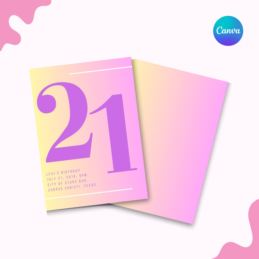 Invitación tipográfica monocromática, plantilla de Canva, suministros ...