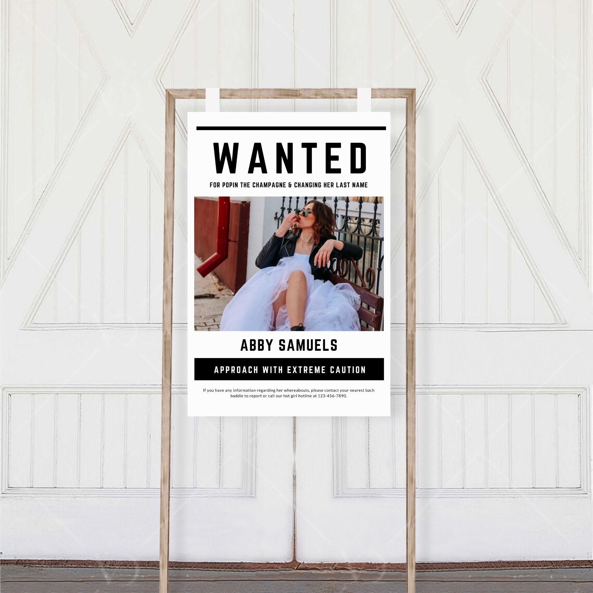 Bride Wanted Bachelorette Welcome Sign, Instant Download, Digital ...