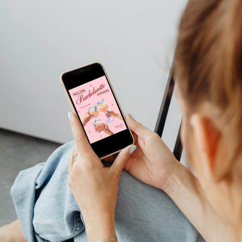 Festive Cocktail Bachelorette Itinerary, Custom Canva Template, Instant ...