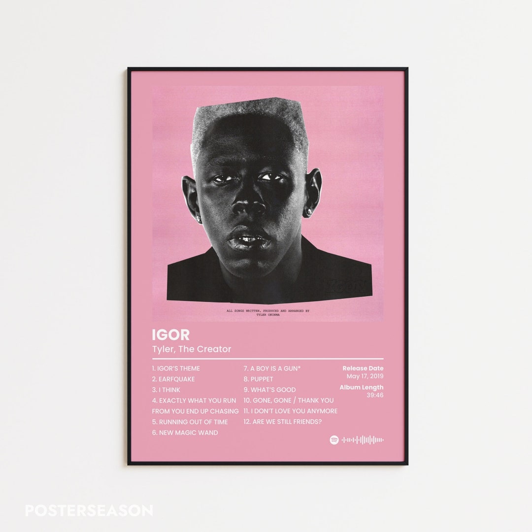 Tyler the Creator Album Poster, Igor Album Cover Print, Tracklist ...