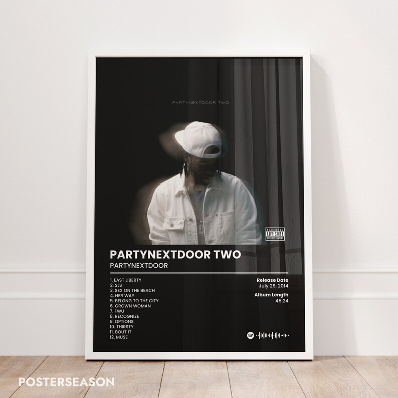 PARTYNEXTDOOR Album Poster, PARTYNEXTDOOR TWO Album Cover Wall Print ...