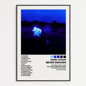 Daniel Caesar Cover Poster, Never Enough Album Wall Print, Tracklist ...