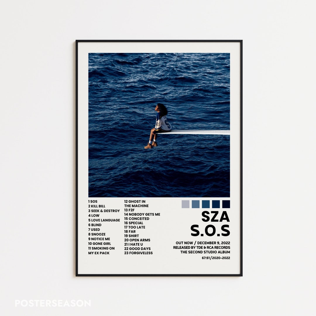 SZA Album Poster, SOS Album Cover Wanddruck, Tracklist Poster, Rap ...
