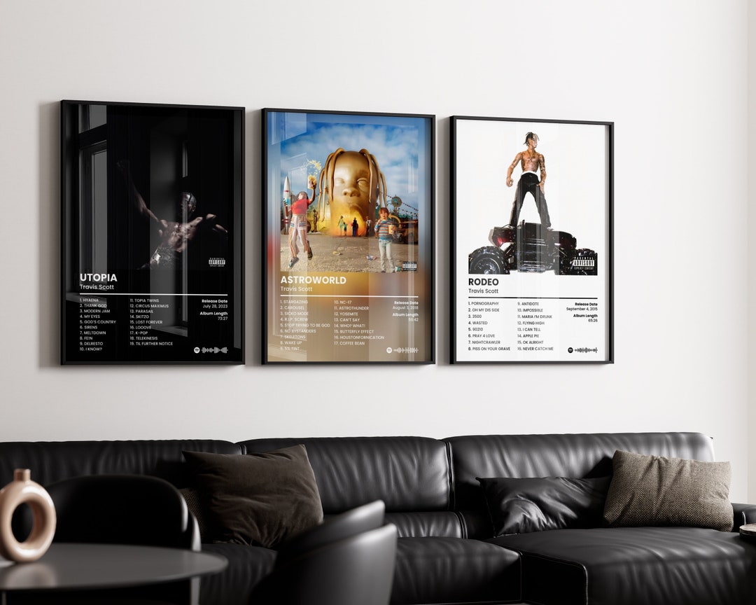 Travis Scott Cover Poster Set of 6, Rap Classics Poster, Hip Hop Poster ...