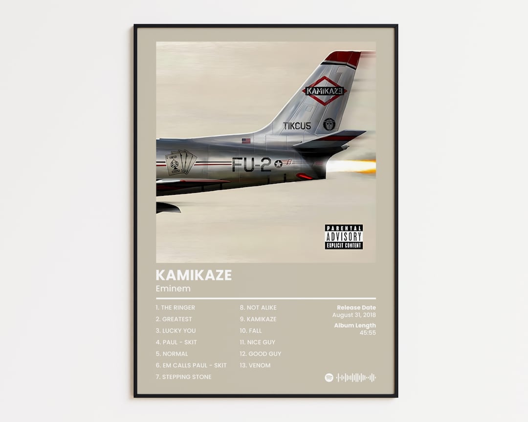 Eminem Cover Poster, Kamikaze Print, Classics Rap Poster, Hip Hop Wall ...