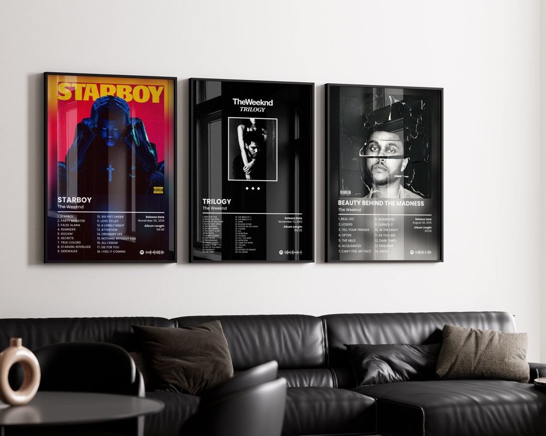 The Weeknd Cover Poster Set of 6, R&B Classics Poster, Hip Hop Poster ...