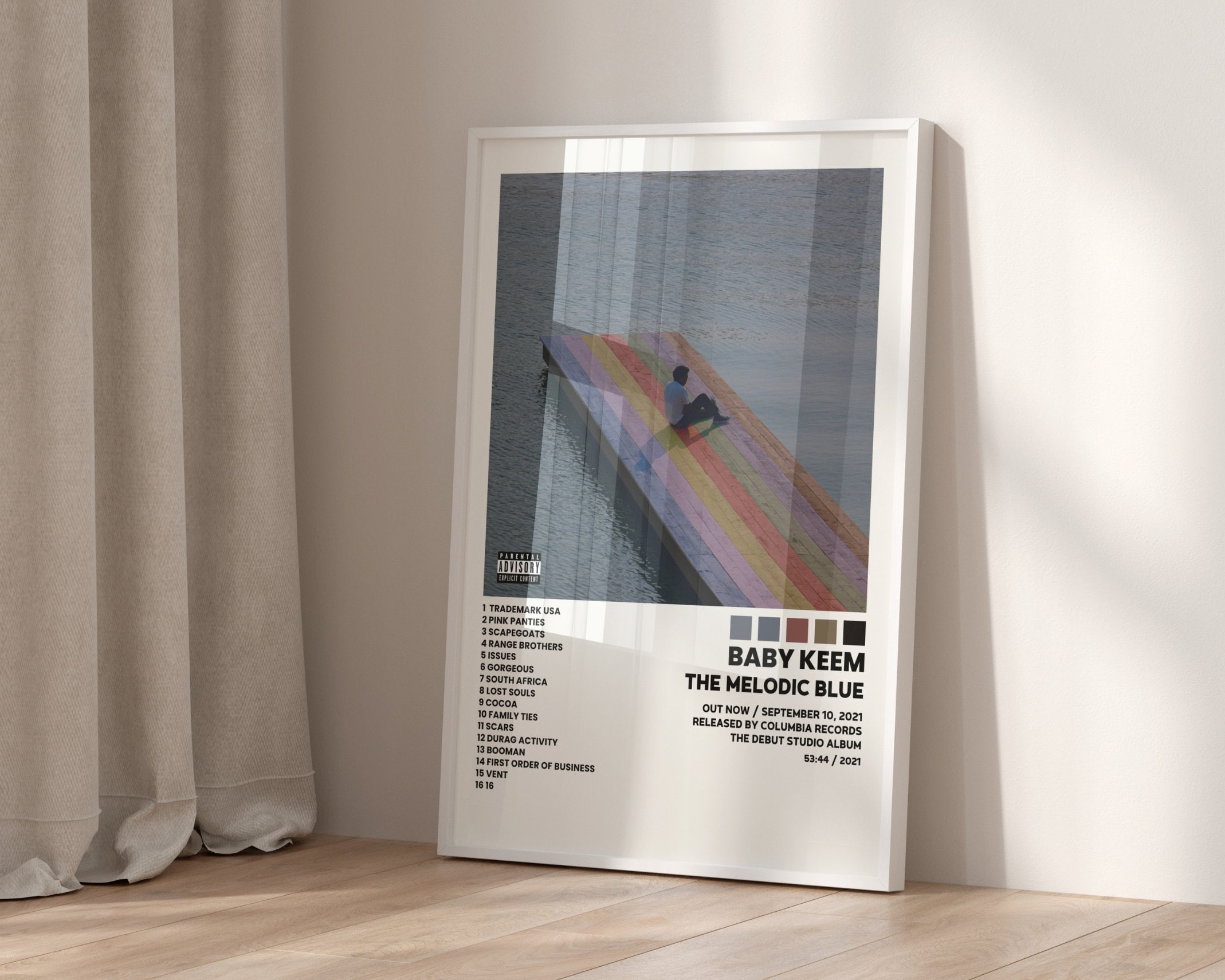 Baby Keem Cover Poster, the Melodic Blue Album Wall Print, Tracklist ...