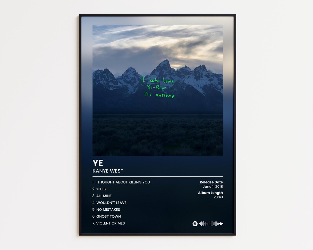 Kanye West Cover Poster, Ye Print, Classics Rap Poster, Hip Hop Wall ...