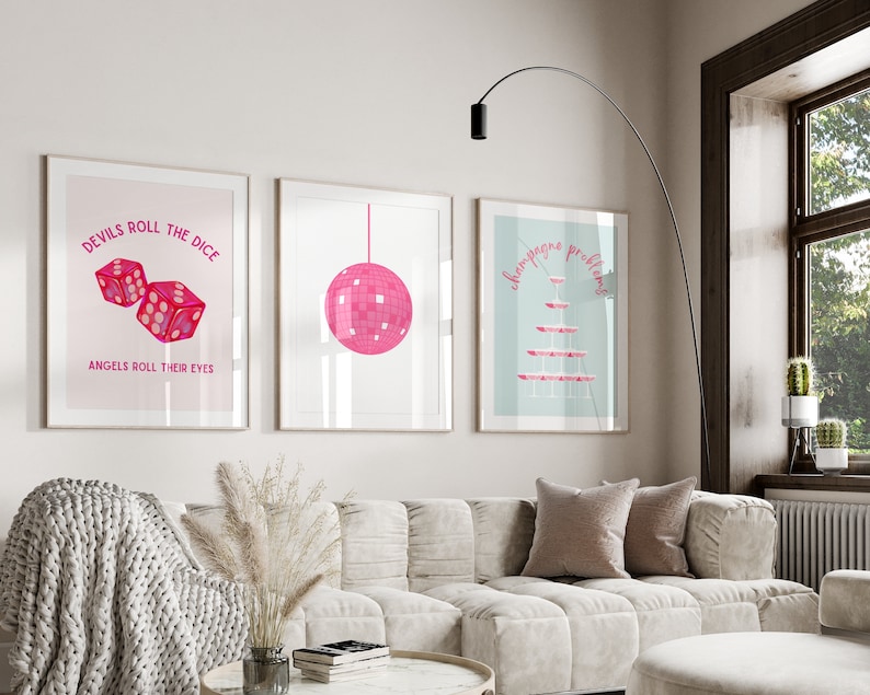 Taylor Swift Poster Set of 6 Pink Swiftie Wall Art Tswift - Etsy New ...