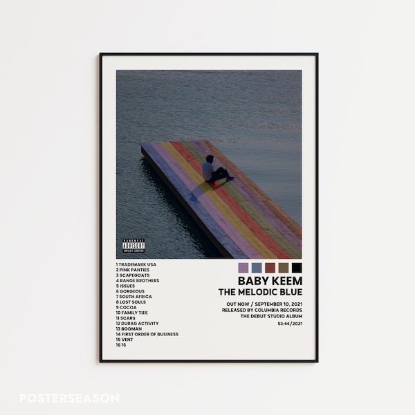 Melodic Blue Album Cover Poster - Etsy