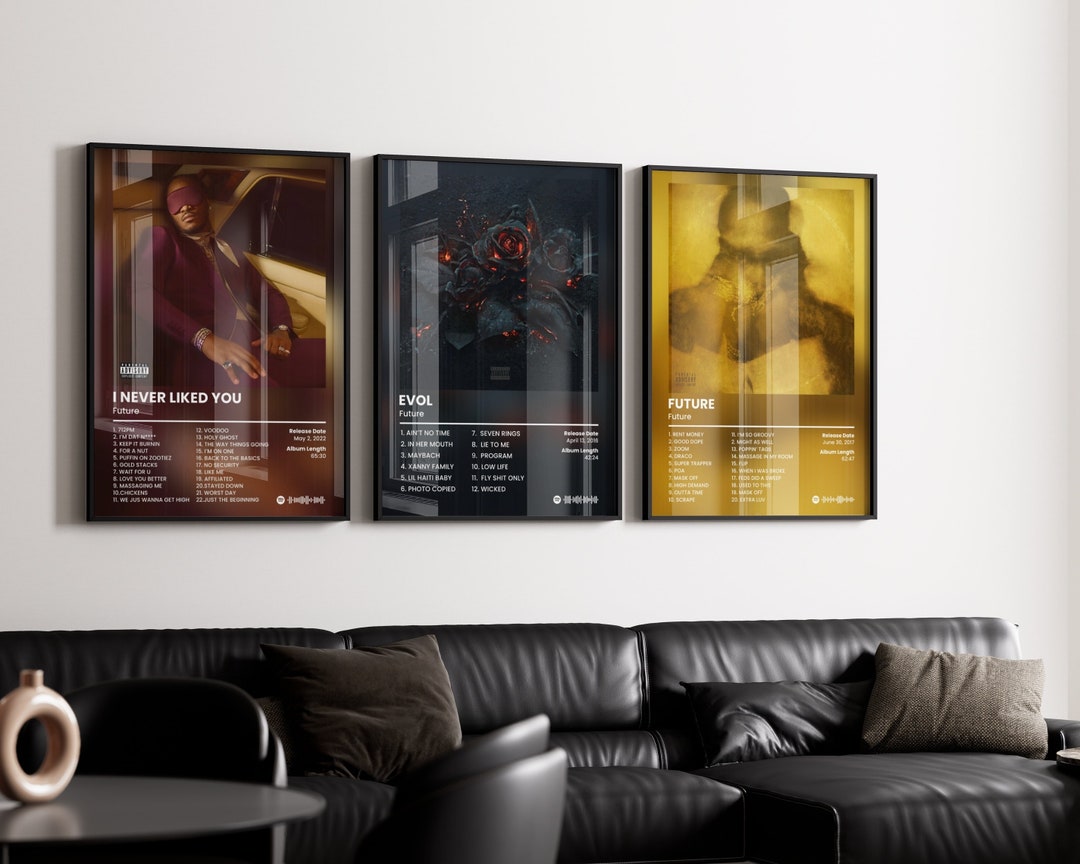 Future Cover Poster 9er Set, Rap Classics Poster, Hip Hop Poster, Cover ...