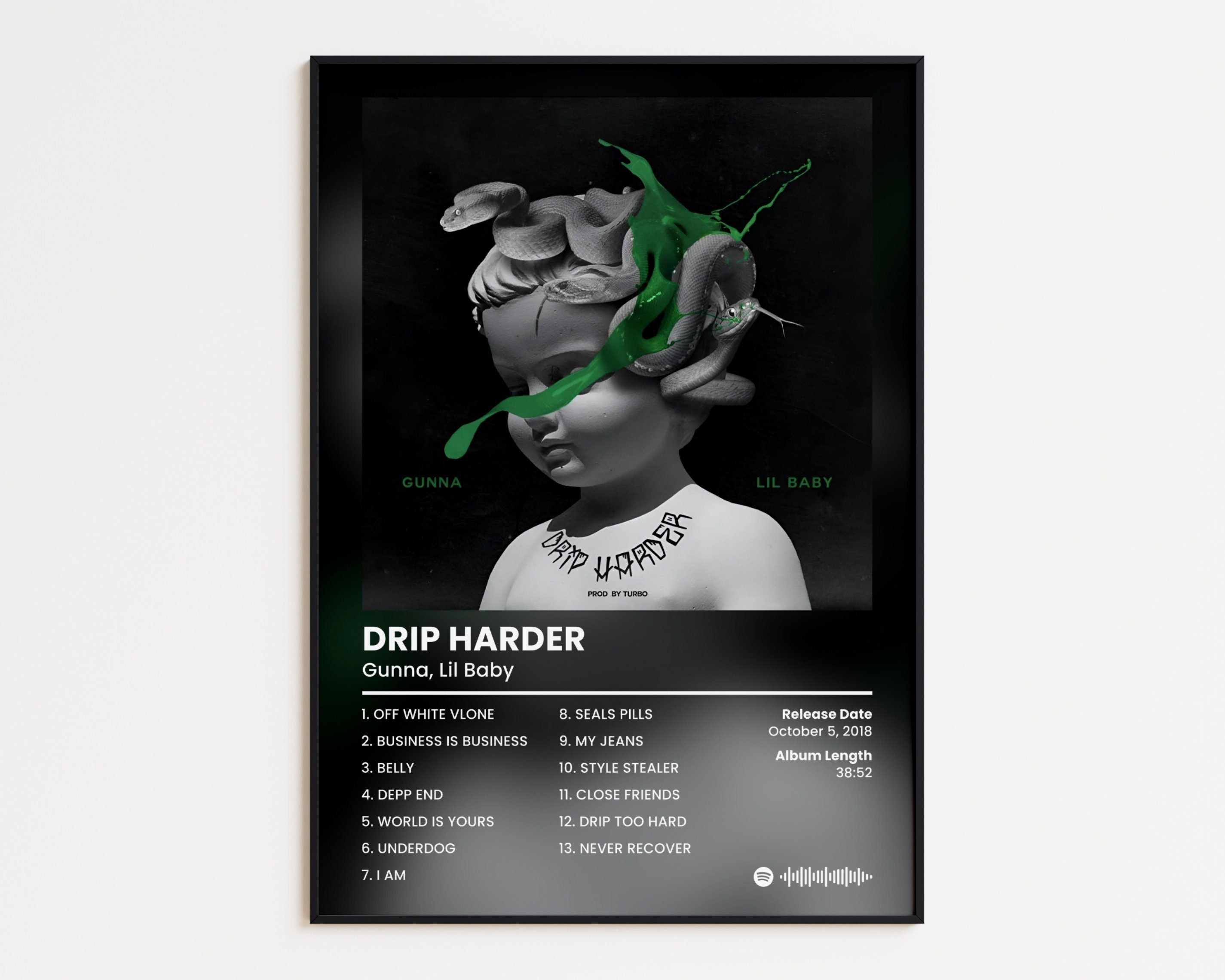 Gunna Cover Poster, Drip Harder Print, Lil Baby Rap Poster, Hip Hop ...
