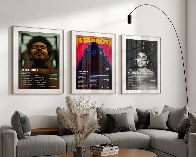 The Weeknd Cover Poster Set of 6, R&B Classics Poster, Hip Hop Poster ...