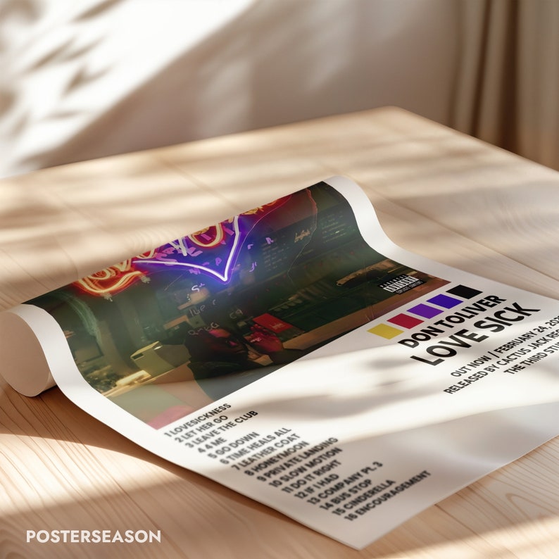 Don Toliver Cover Poster, Love Sick Album Wall Print, Tracklist Poster ...