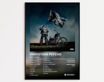 Kendrick Lamar Album Poster, DAMN Album Cover Wall Print, Tracklist ...
