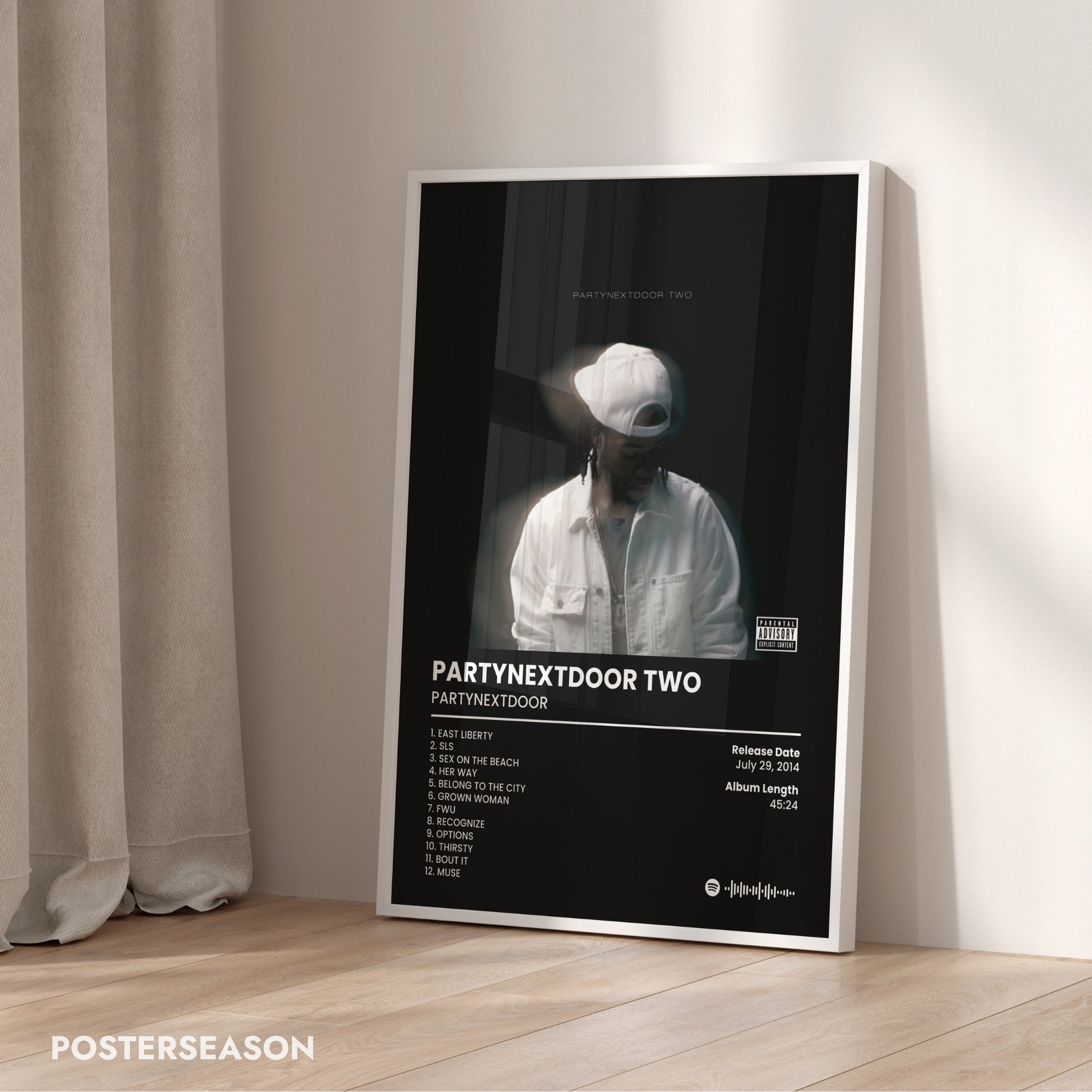 PARTYNEXTDOOR Album Poster, PARTYNEXTDOOR TWO Album Cover Wall Print ...