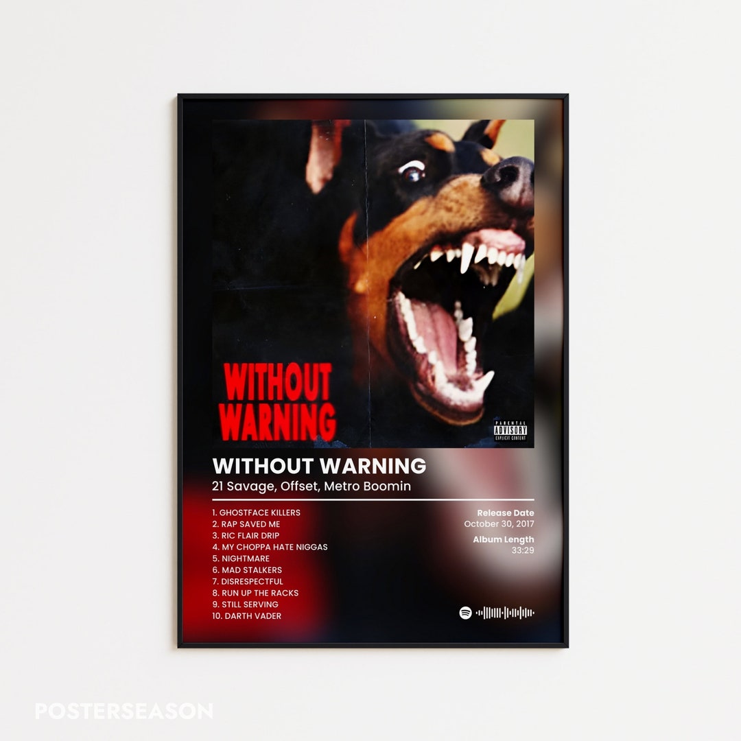 21 Savage, Offset & Metro Boomin Album Poster, Without Warning Cover ...