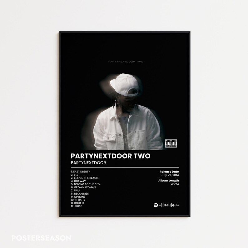 PARTYNEXTDOOR Album Poster, PARTYNEXTDOOR TWO Album Cover Wanddruck ...