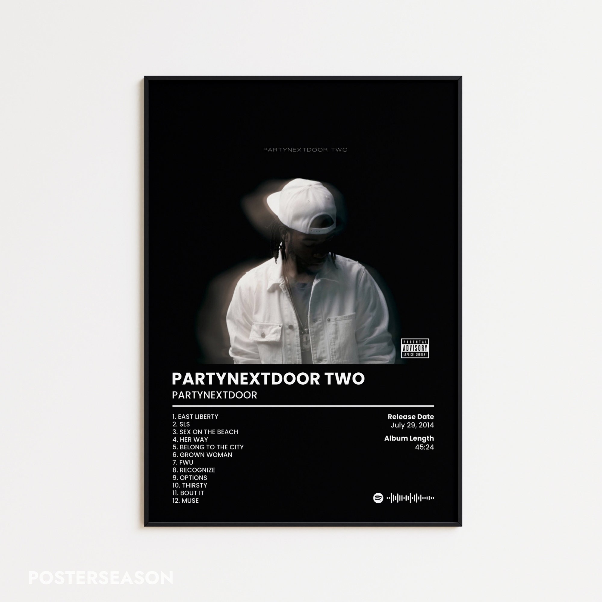 PARTYNEXTDOOR Album Poster, PARTYNEXTDOOR TWO Album Cover Wall Print ...