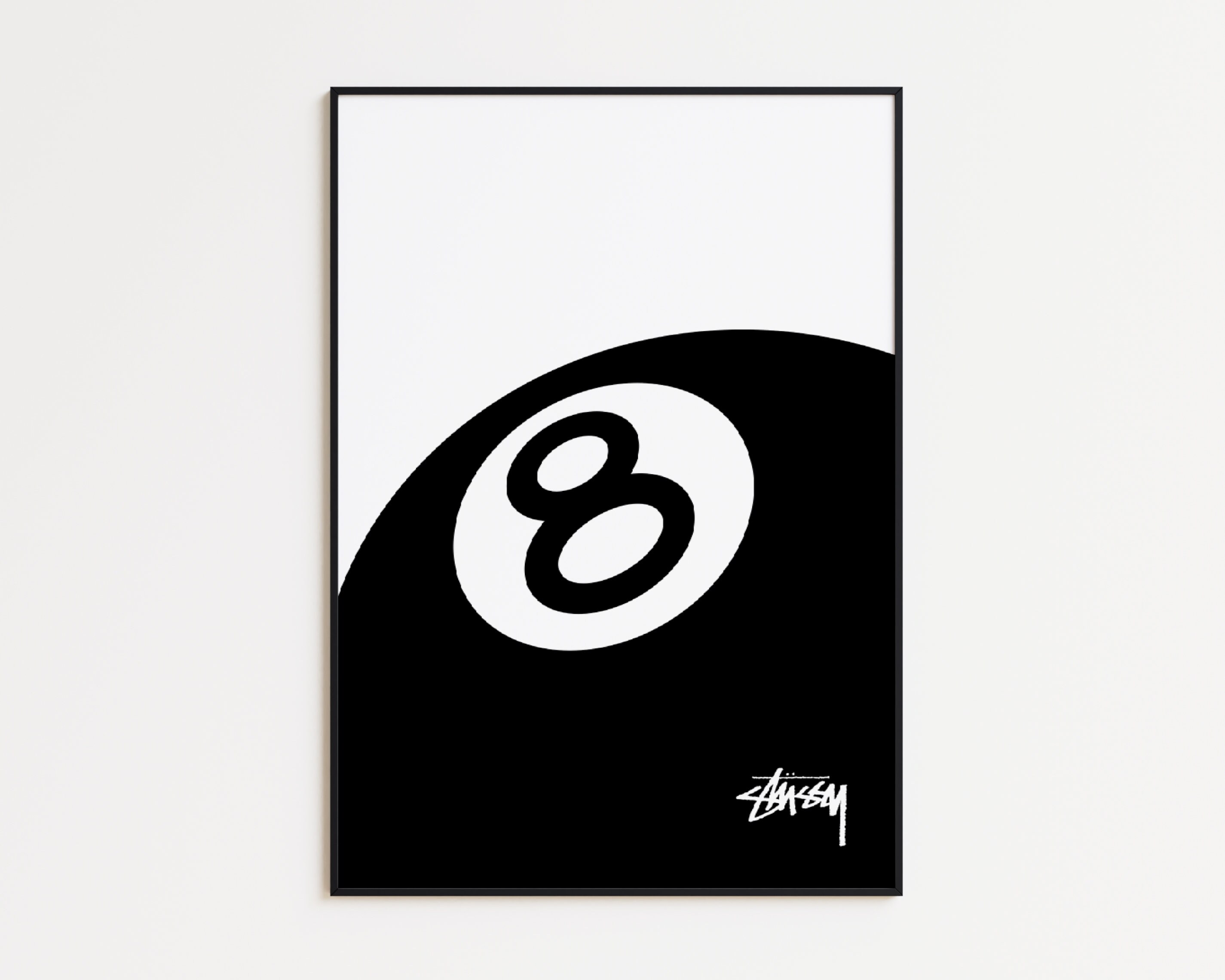 Stussy Eight Ball Poster Stussy Wall Print Hypebeast Decor - Etsy