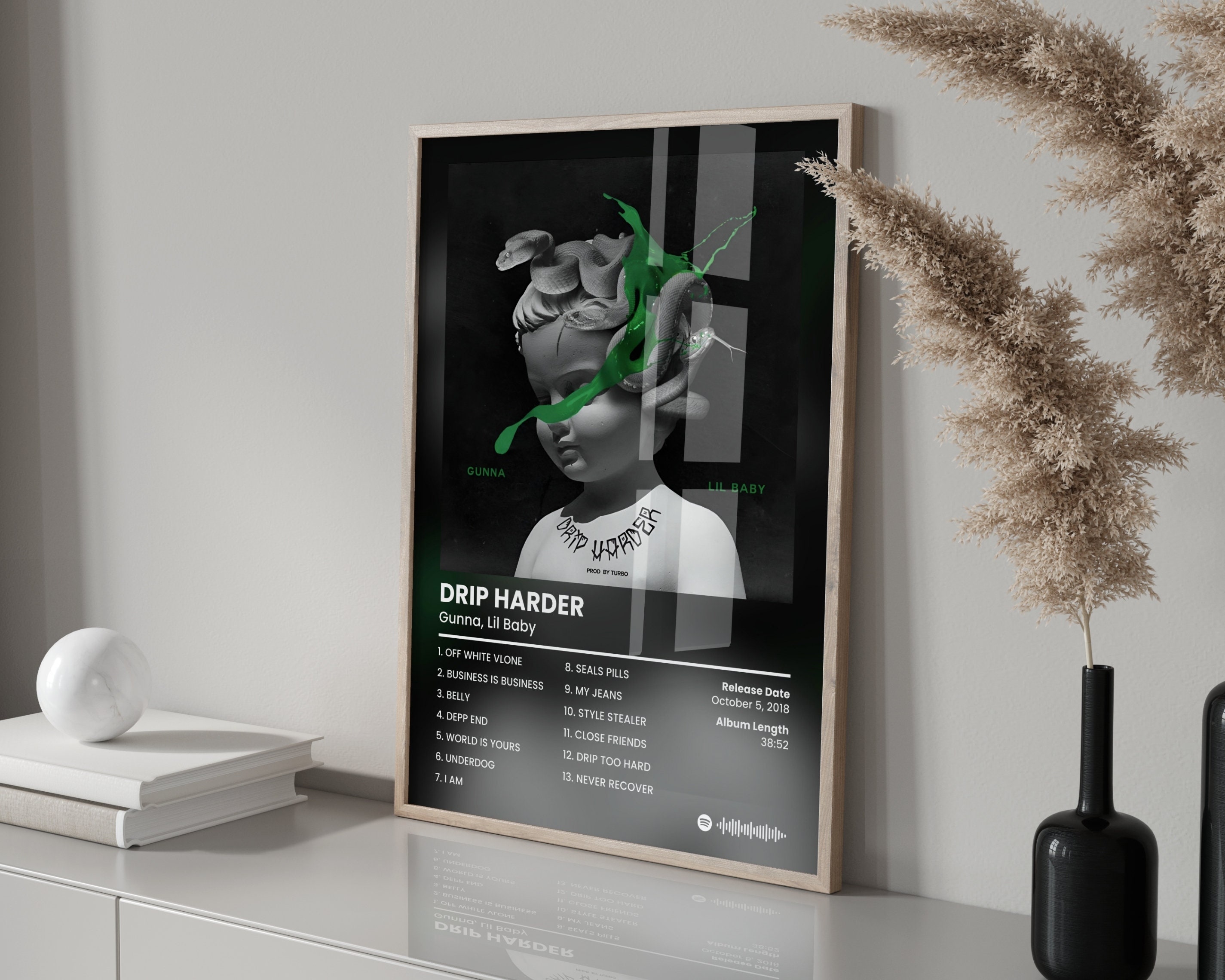 Gunna Cover Poster, Drip Harder Print, Lil Baby Rap Poster, Hip Hop ...