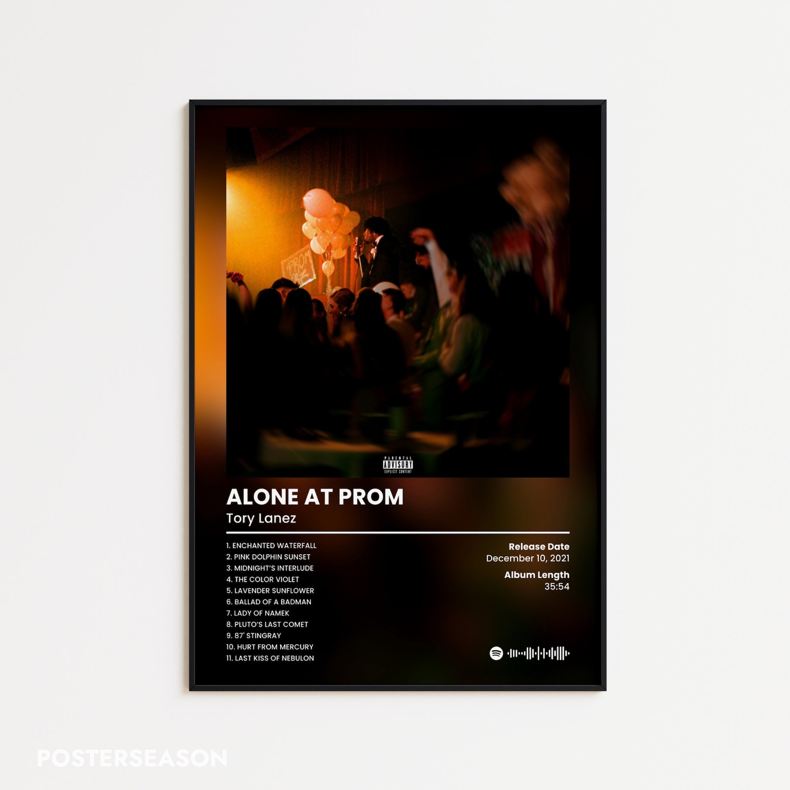 Tory Lanez Album Poster, Alone at Prom Album Cover Wall Print ...