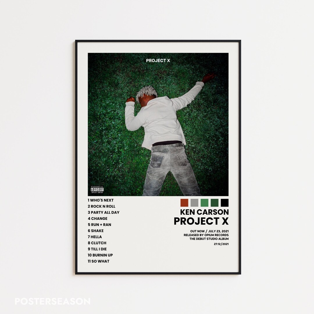 Ken Carson Album Poster, Project X Album Cover Druck, Tracklist Poster ...