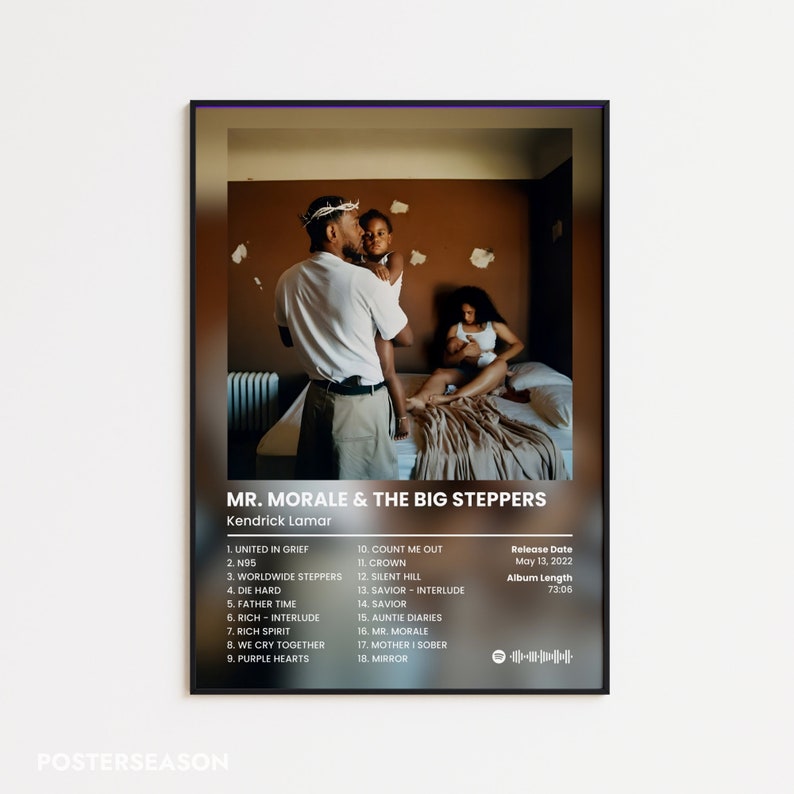 Kendrick Lamar Cover Poster, Album Poster, Mr Morale & the Big Steppers ...