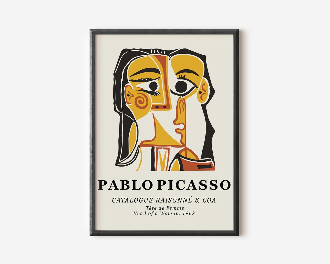 Pablo Picasso Prints, Head of a Woman, Picasso Art Print, Exhibition ...
