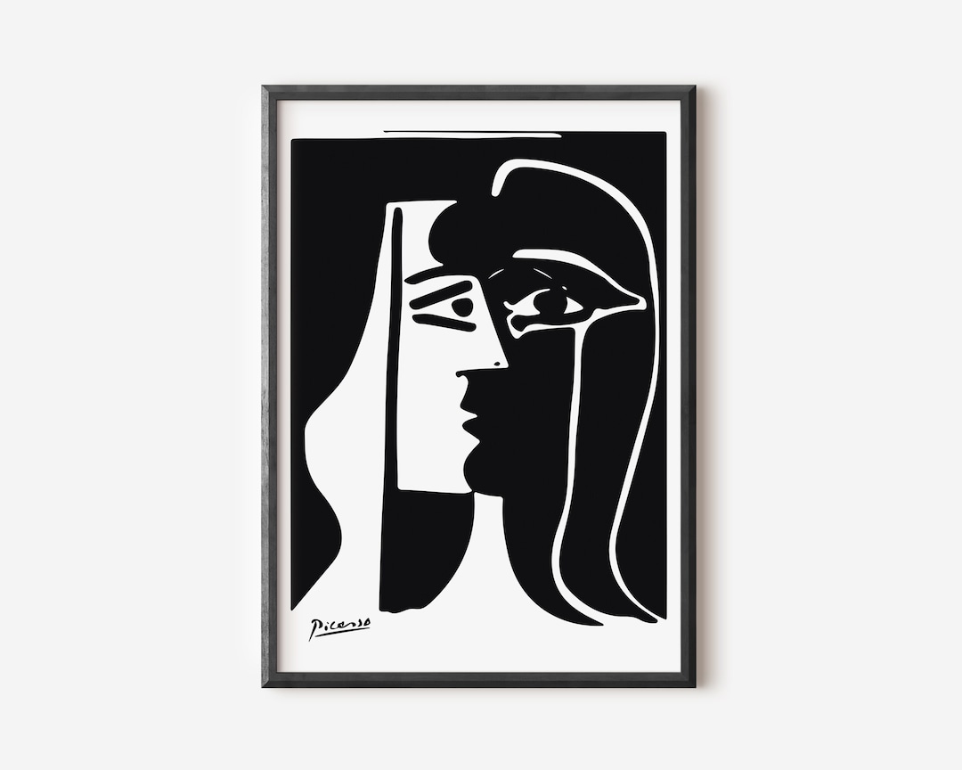Pablo Picasso Prints, Portrait in Black and White, Picasso Art Print ...