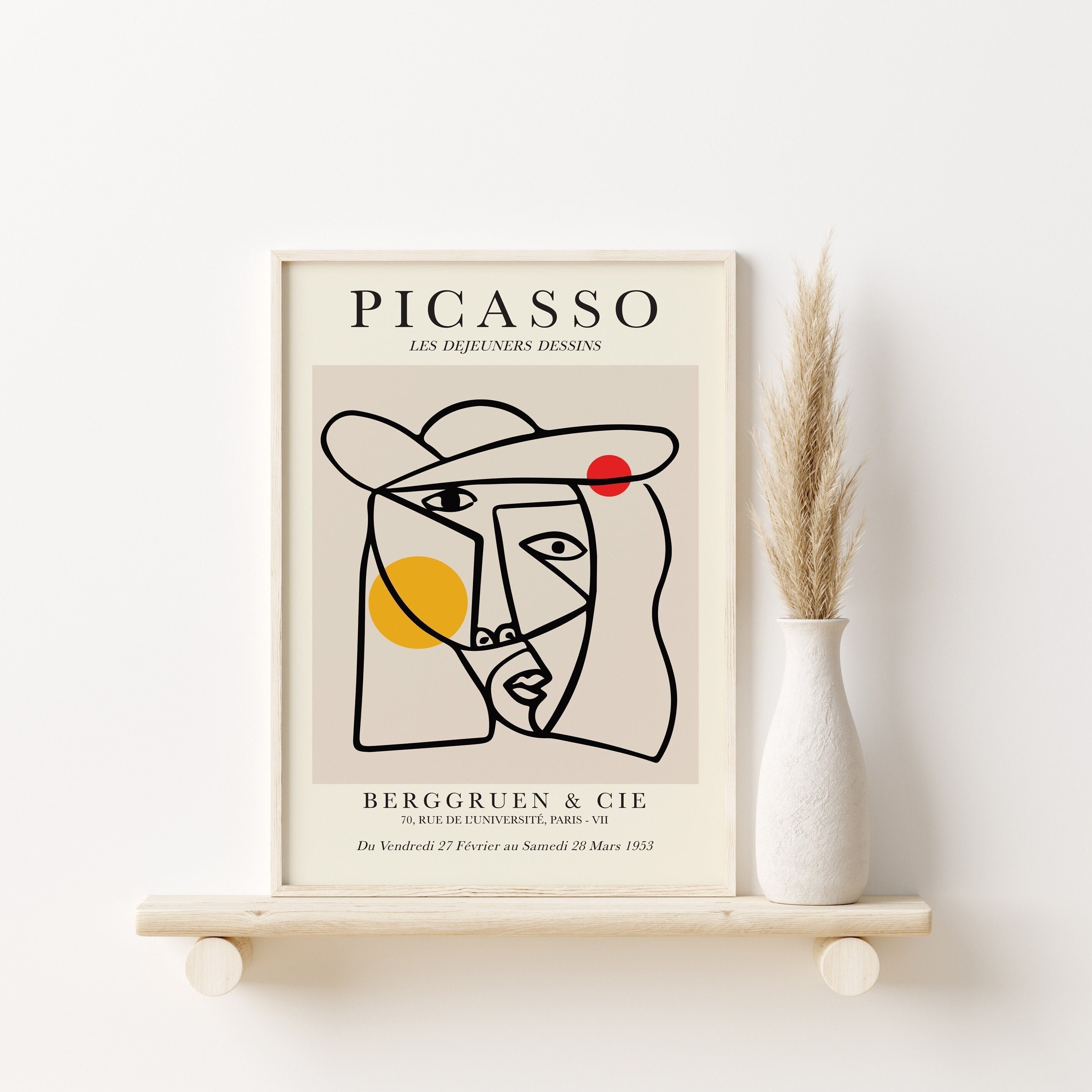Picasso Print Exhibition Poster Printable Wall Art Pablo - Etsy
