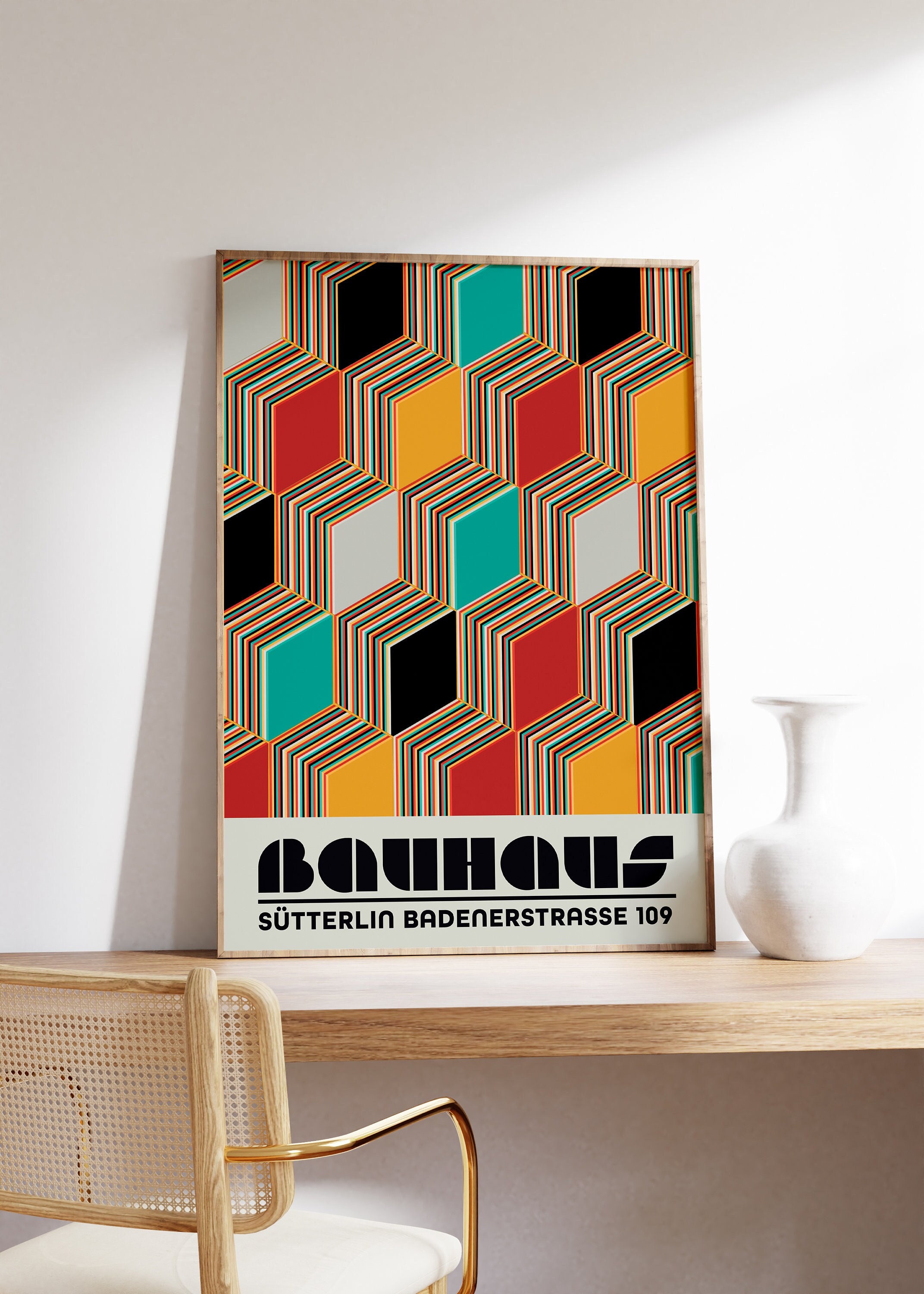 Bauhaus Poster Bauhaus Print Exhibition Poster Mid Century - Etsy