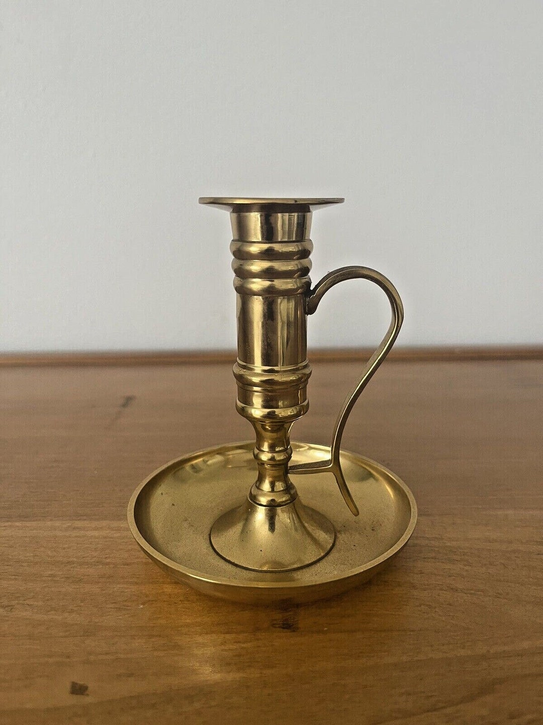 Vintage Brass Chamber Candlestick Holder With Handle - Etsy