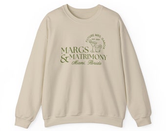 Margs and Matrimony Bachelorette Party Sweatshirt Custom Location ...