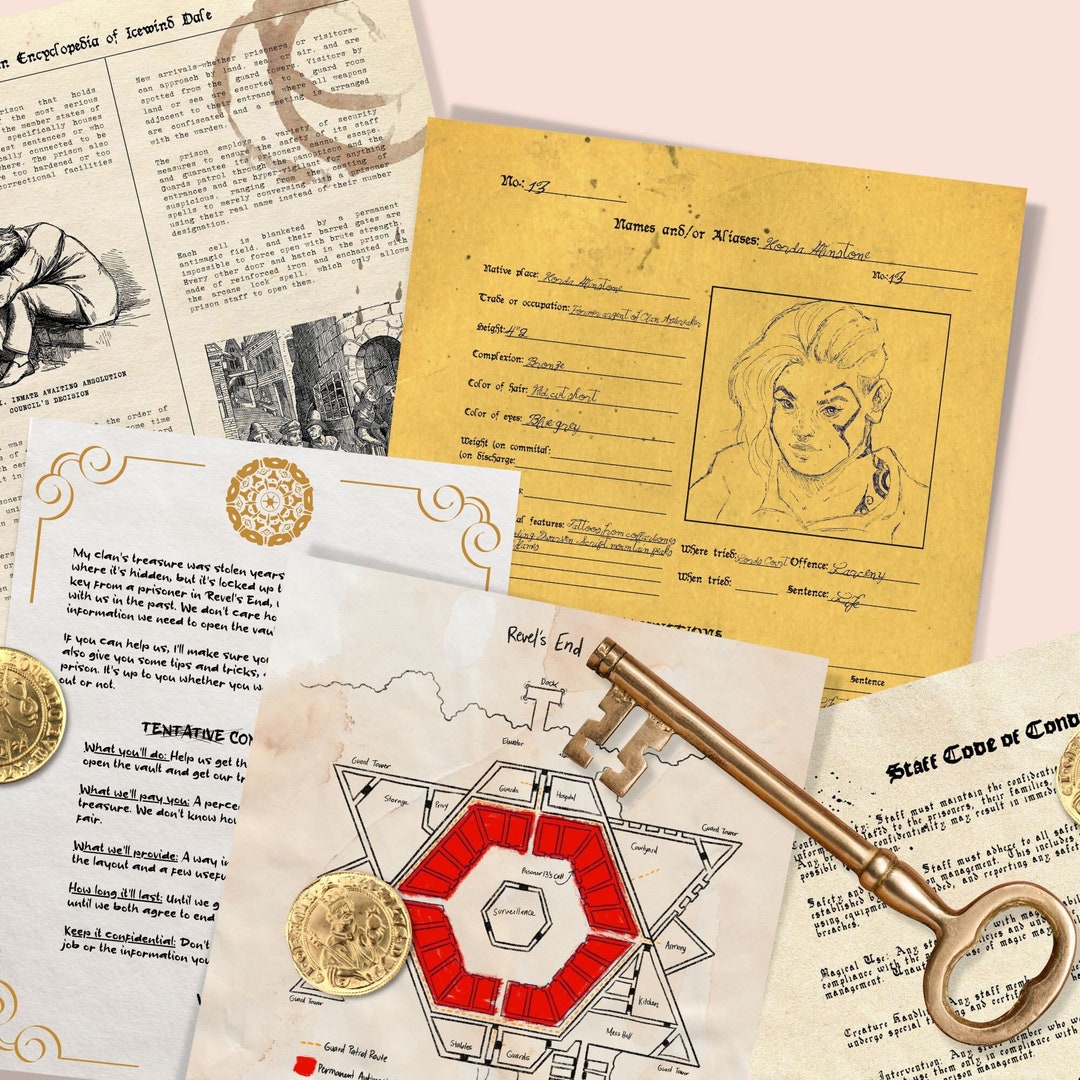 Prisoner 13 D&D Handouts: Keys From the Golden Vault (digital Download ...