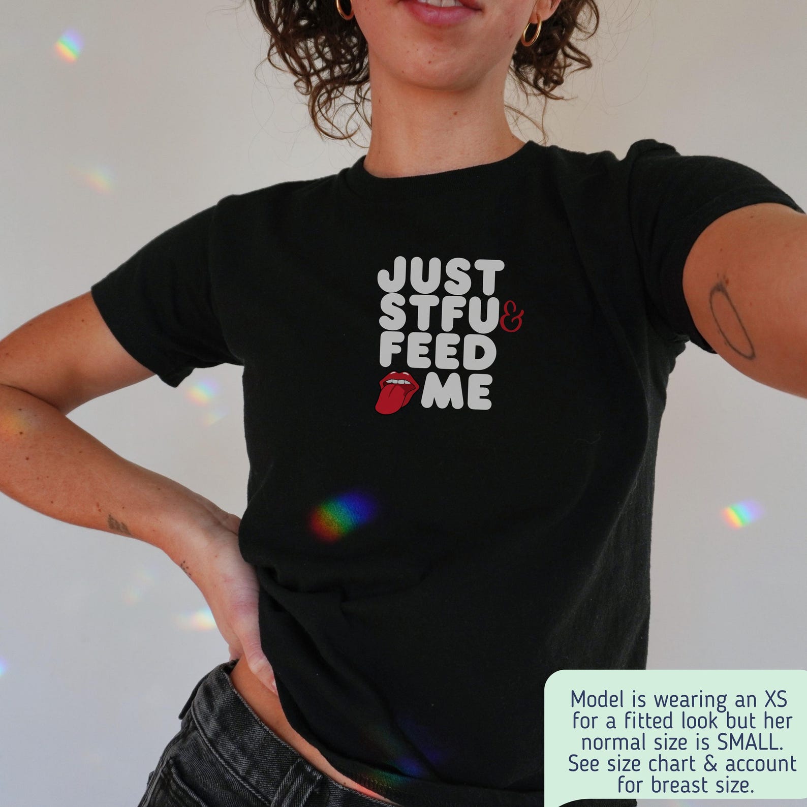 Unhinged Foodie Baby Tee for Food Lover Funny Girlfriend Gift Just STFU ...