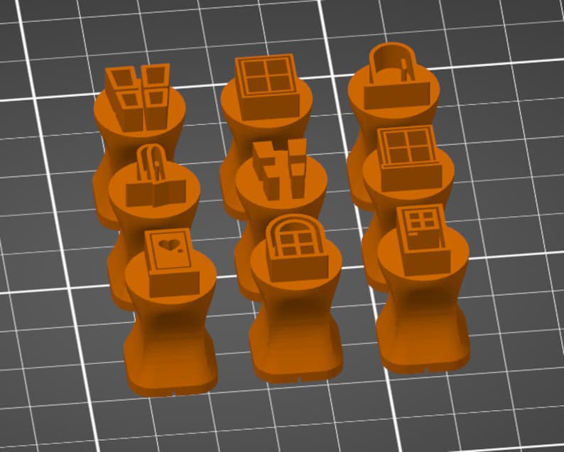 SET of 9 Digital Models -5 Windows and 4 Doors, Clay Stamps , Pottery ...