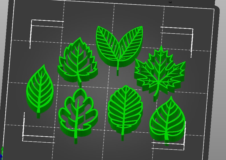 Stamps 7 Pcs / Digital STL Files/ Leaves / Autumn / Clay Pottery Tools ...