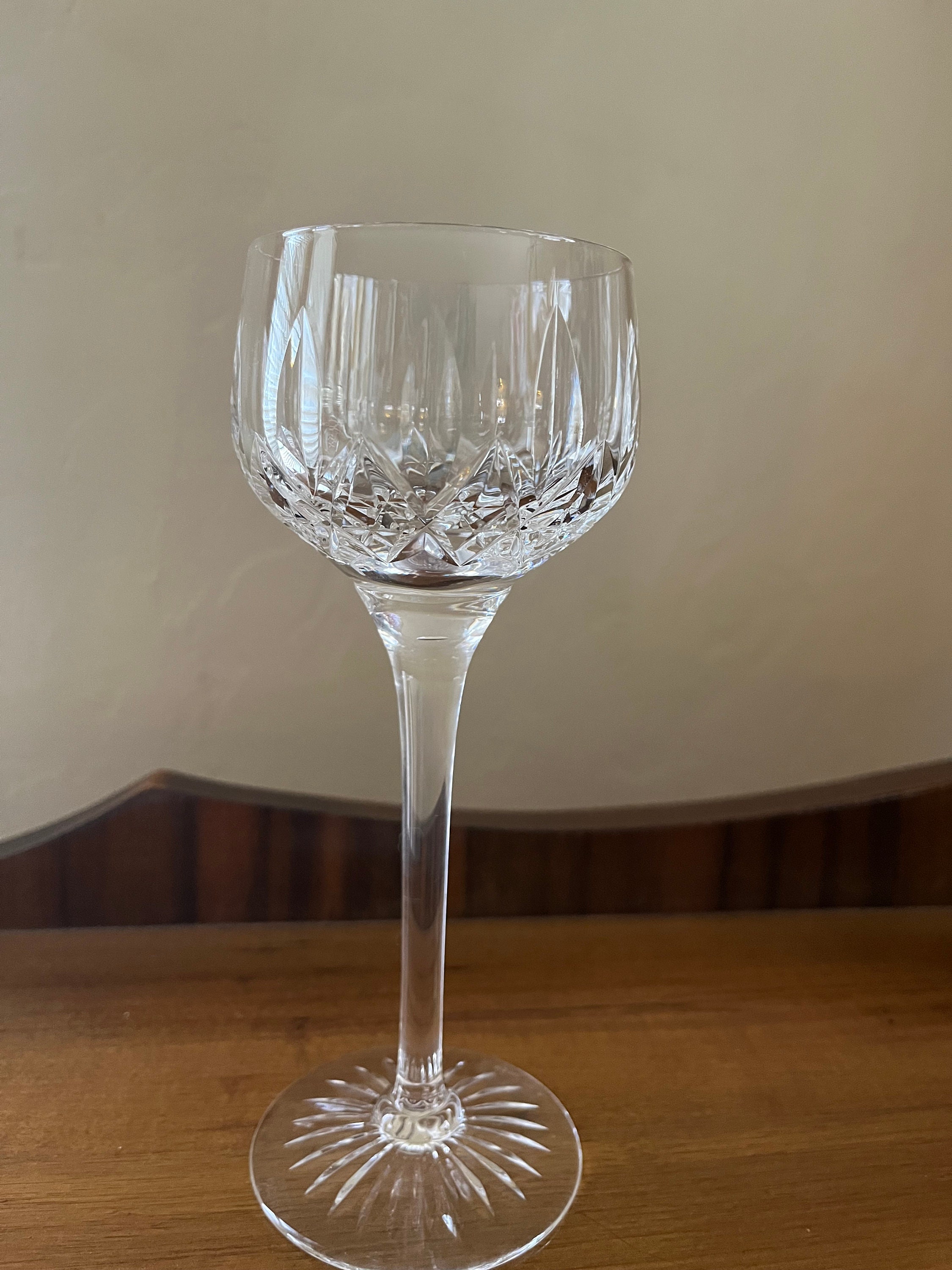 Stuart Crystal Hock Wine Glasses. Glencoe Clear Pattern. 7.5" Tall, 2. ...