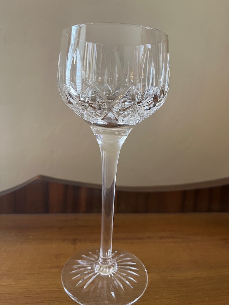 Stuart Crystal Hock Wine Glasses. Glencoe Clear Pattern. 7.5" Tall, 2. ...
