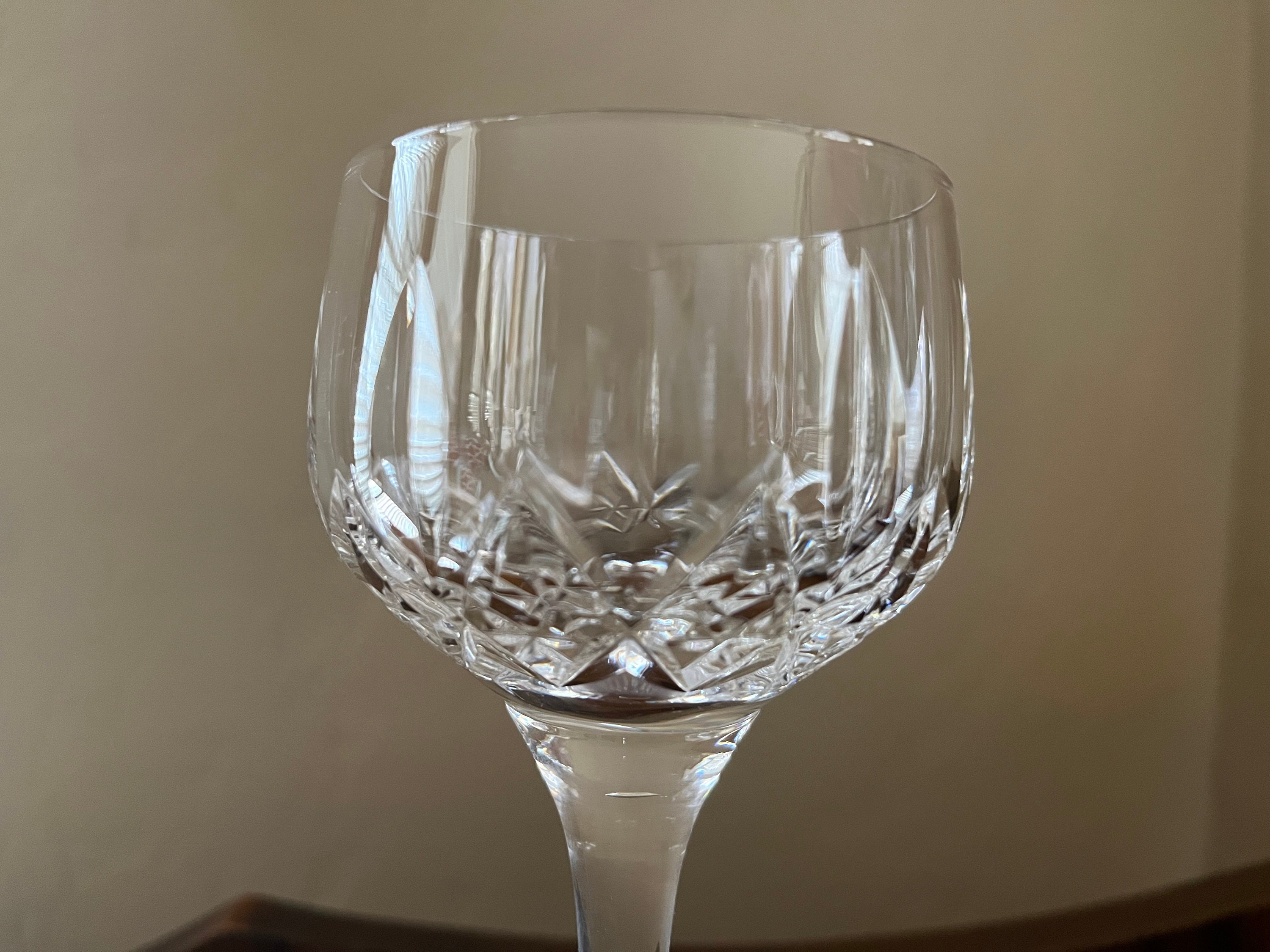 Stuart Crystal Hock Wine Glasses. Glencoe Clear Pattern. 7.5" Tall, 2. ...