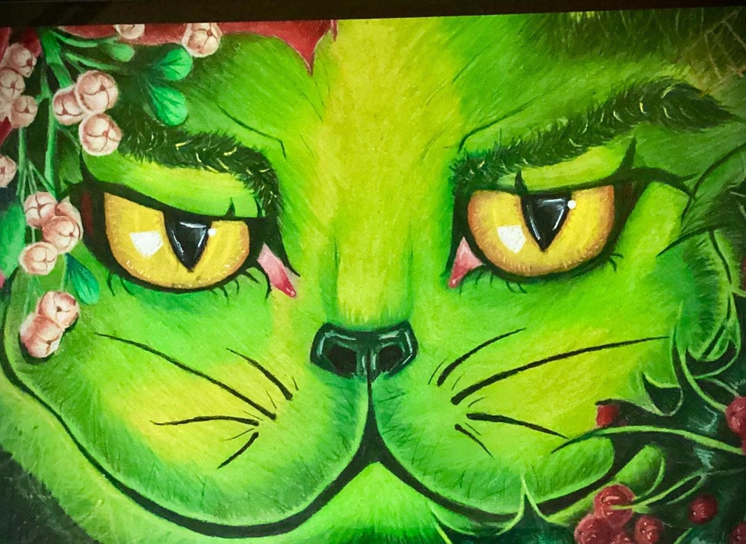 Grinch Mistletoe Poster: 11x17 Merry Christmas Art for Kids & Adults - Etsy