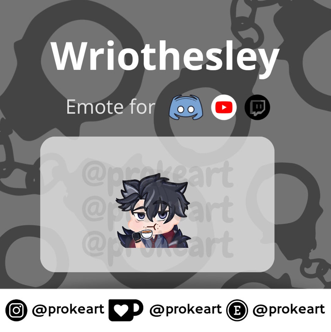 Wriothesley Tea Tea Emote Genshin Impact Discord Youtube - Etsy