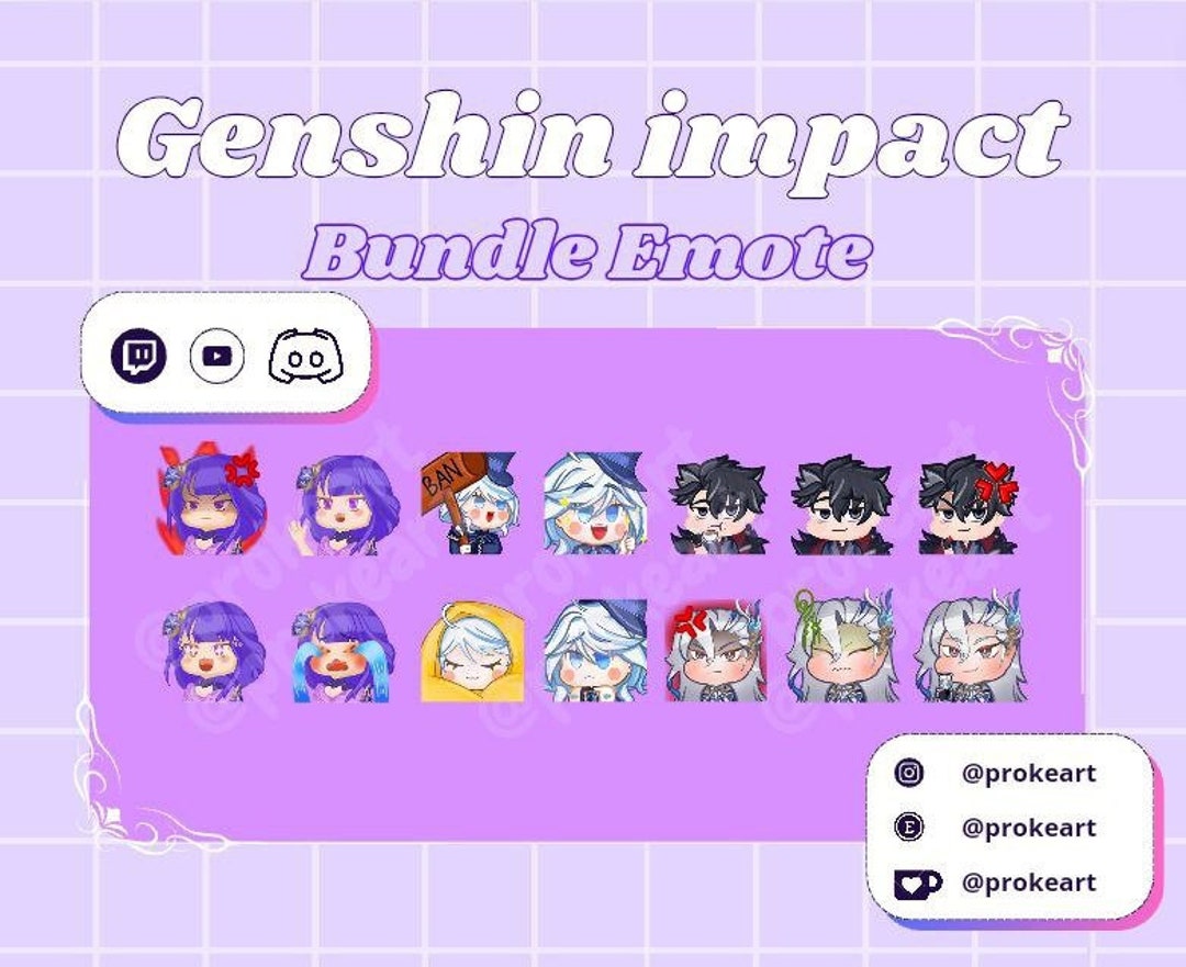 Genshin Impact Emote Bundle, Raiden Shogun Emote, Furina Emote ...