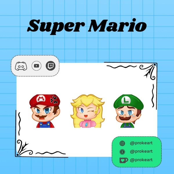 Mario Bros Emote - Etsy