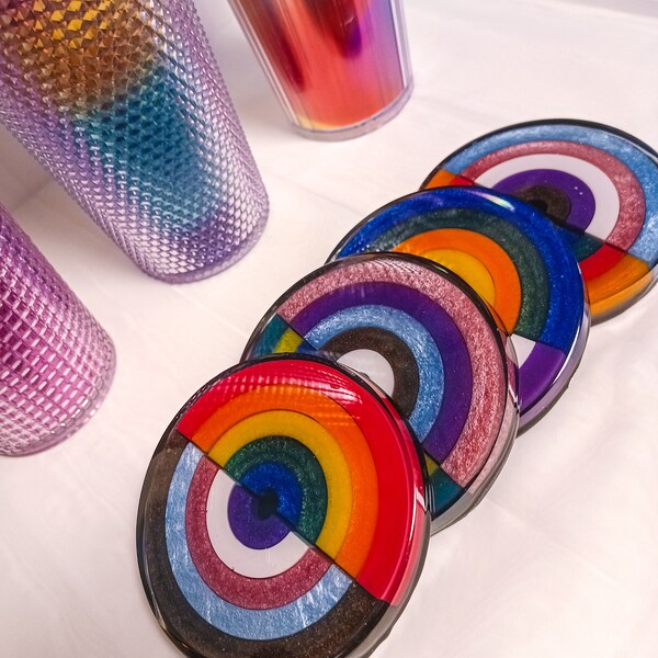 Rainbow Coaster - Etsy