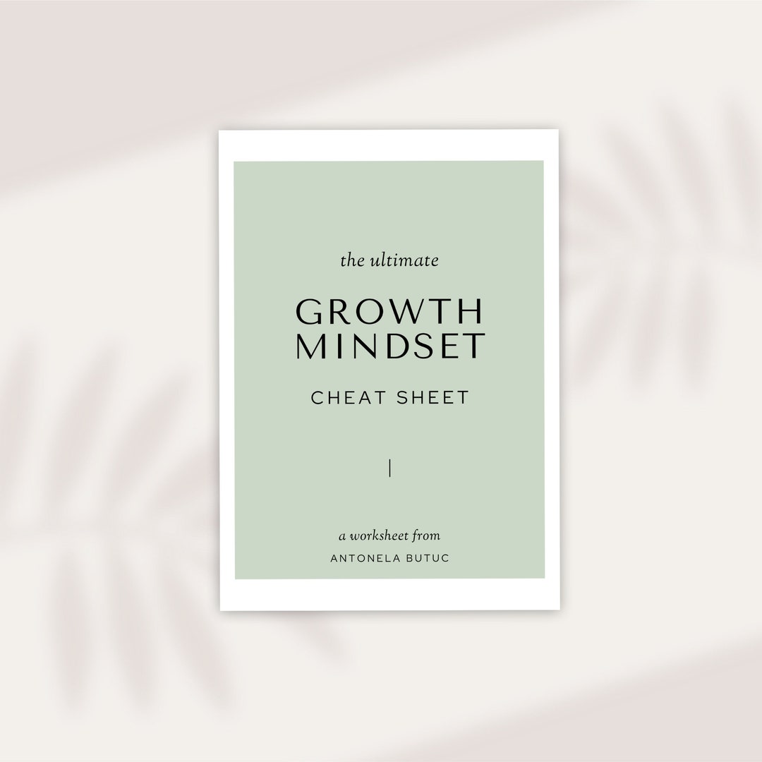 The Growth Mindset Cheat Sheet - Etsy Canada